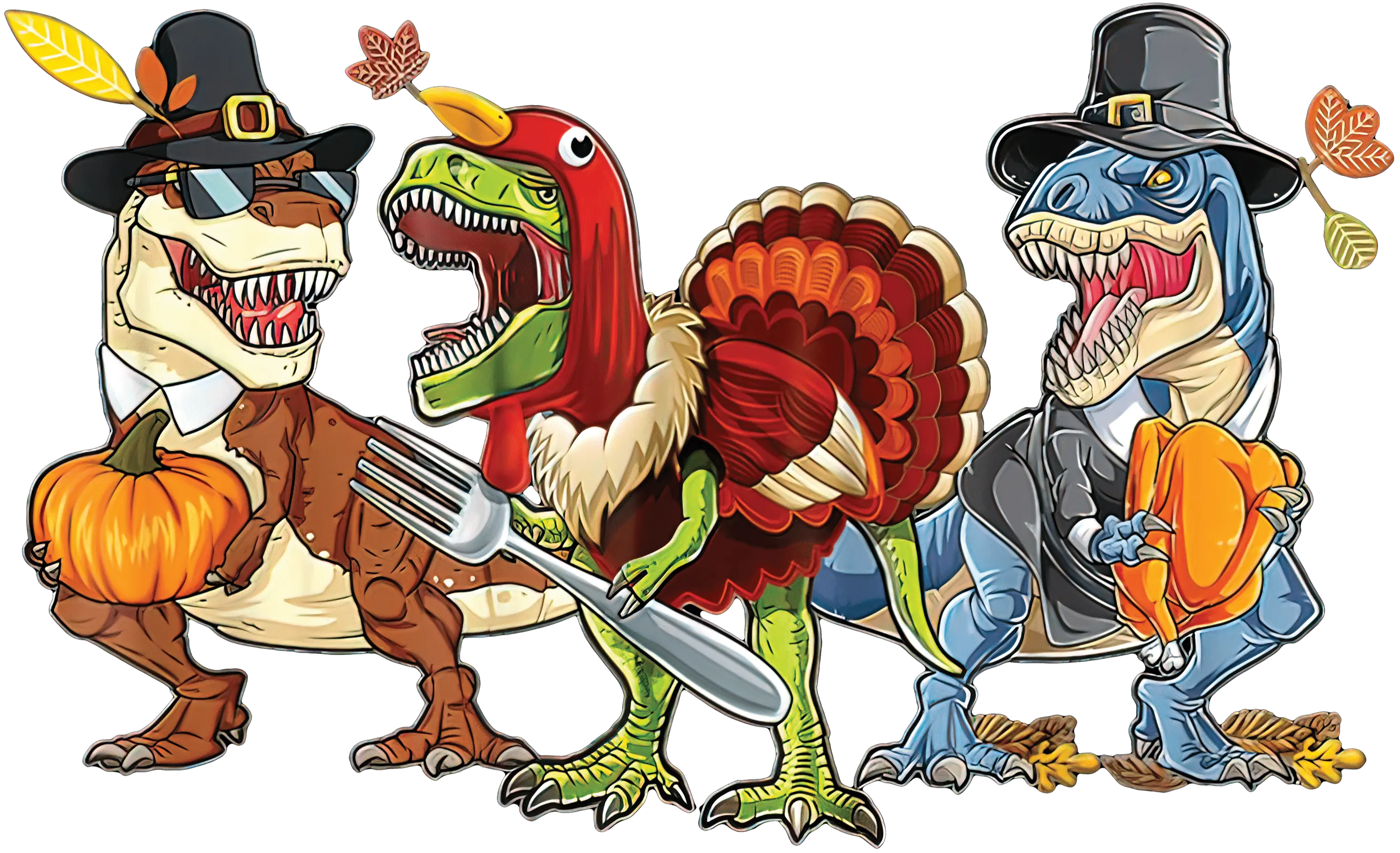 Thanksgiving Dino Design - DTF Ready To Press – DTF Dallas