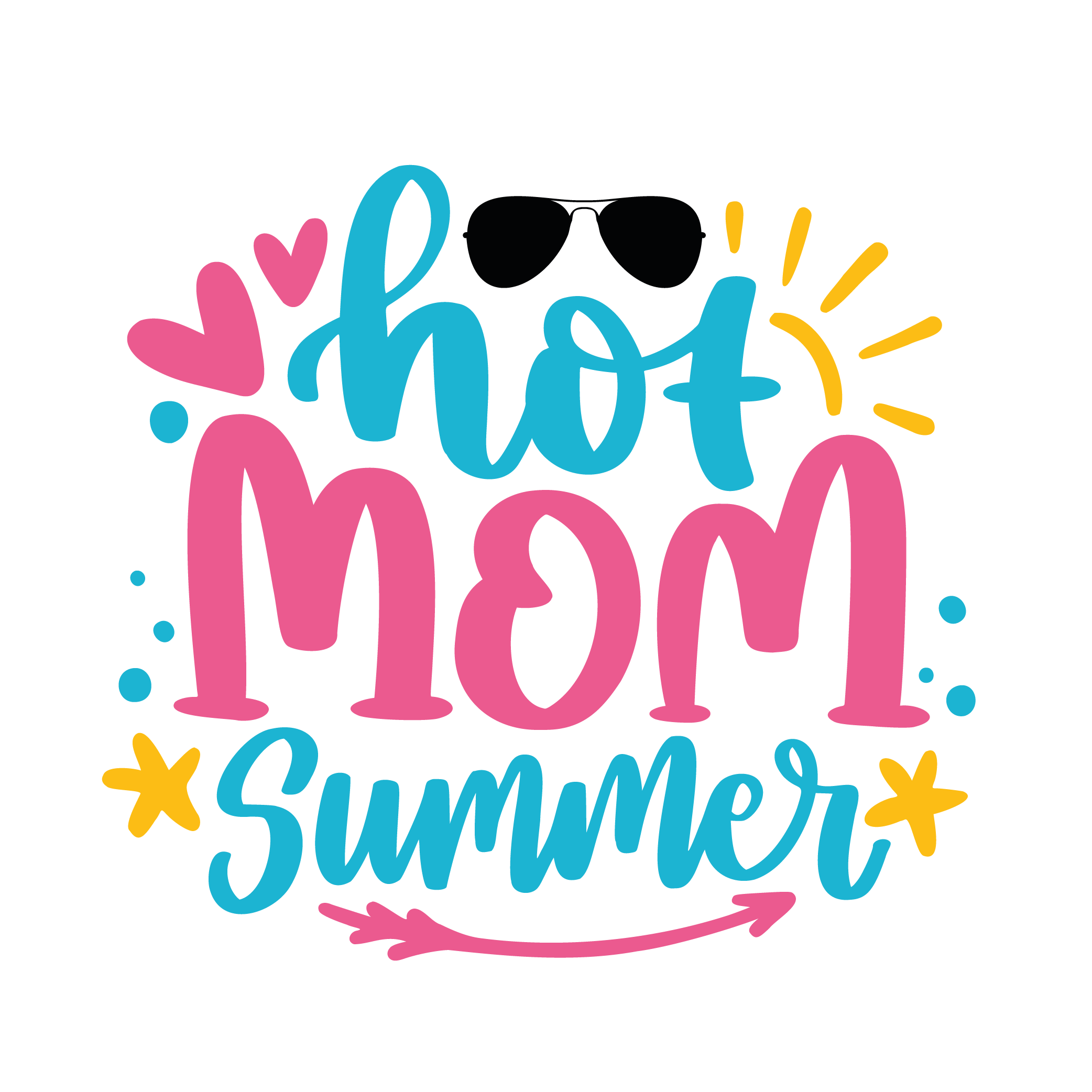 Hot Mom Summer Design Dtf Ready To Press V1 Dtf Dallas