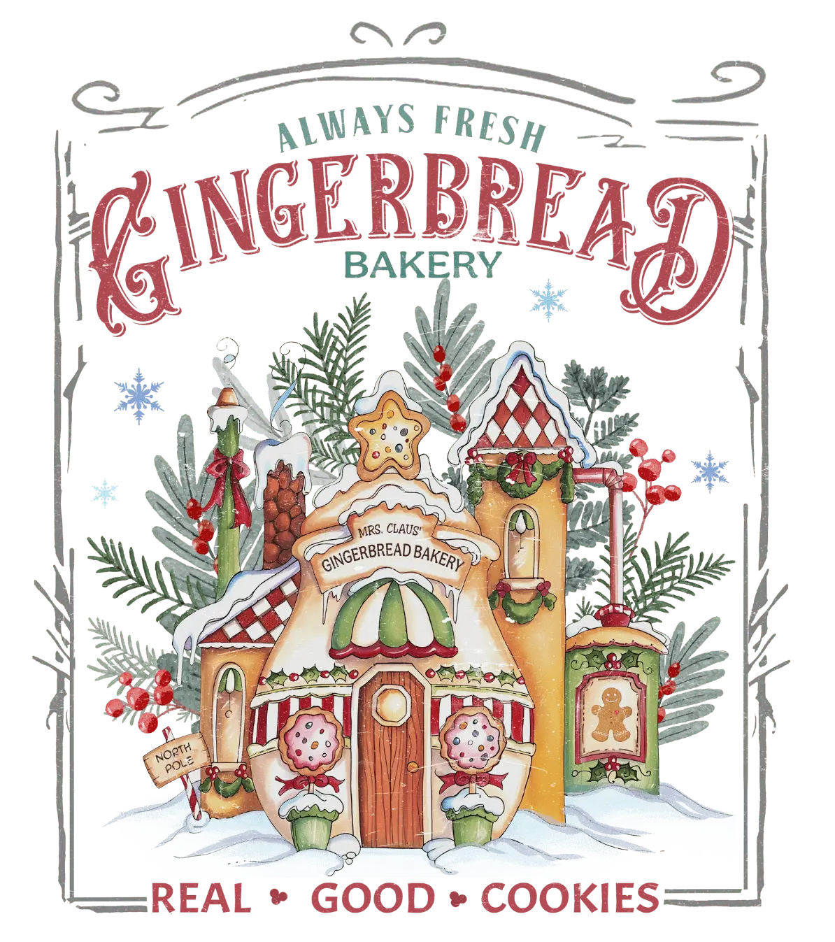 Gingerbread Bakery Christmas Design | DTF Dallas