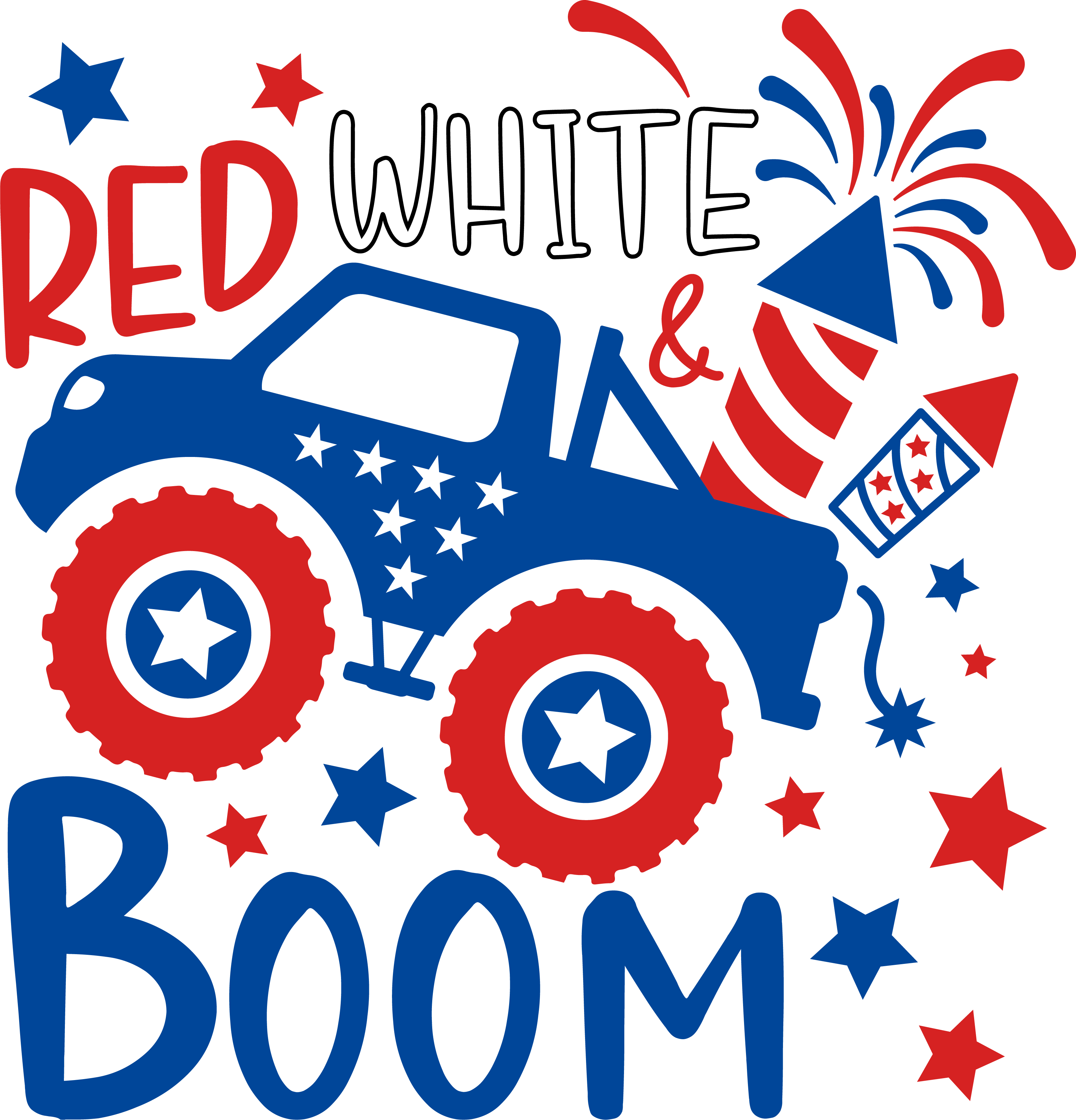 Red White Boom 4th of July Design | DTF Dallas