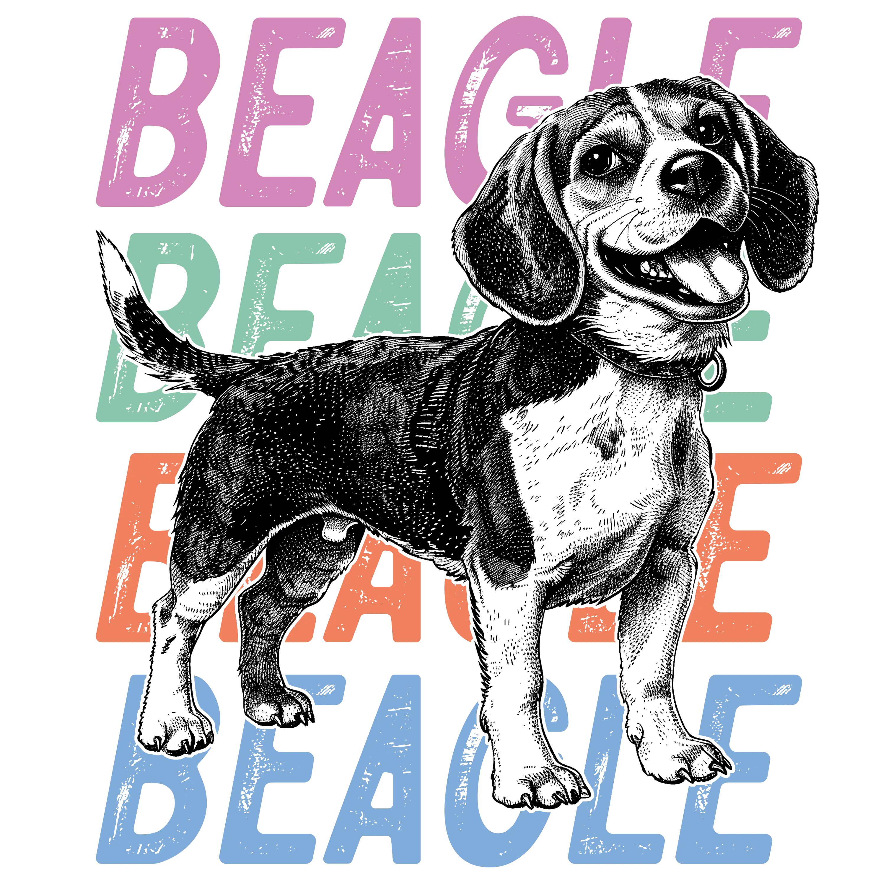 Beagle Design - DTF Ready To Press – DTF Dallas