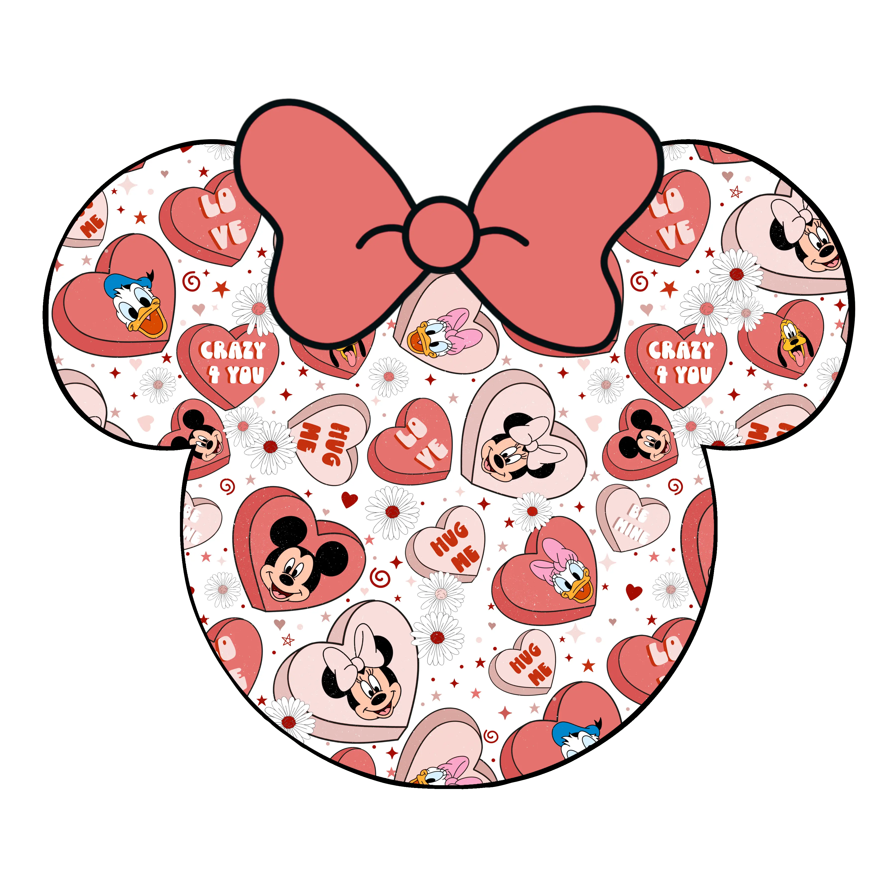 Disney Minnie Mouse - Hug Me Valentine Design | DTF Dallas