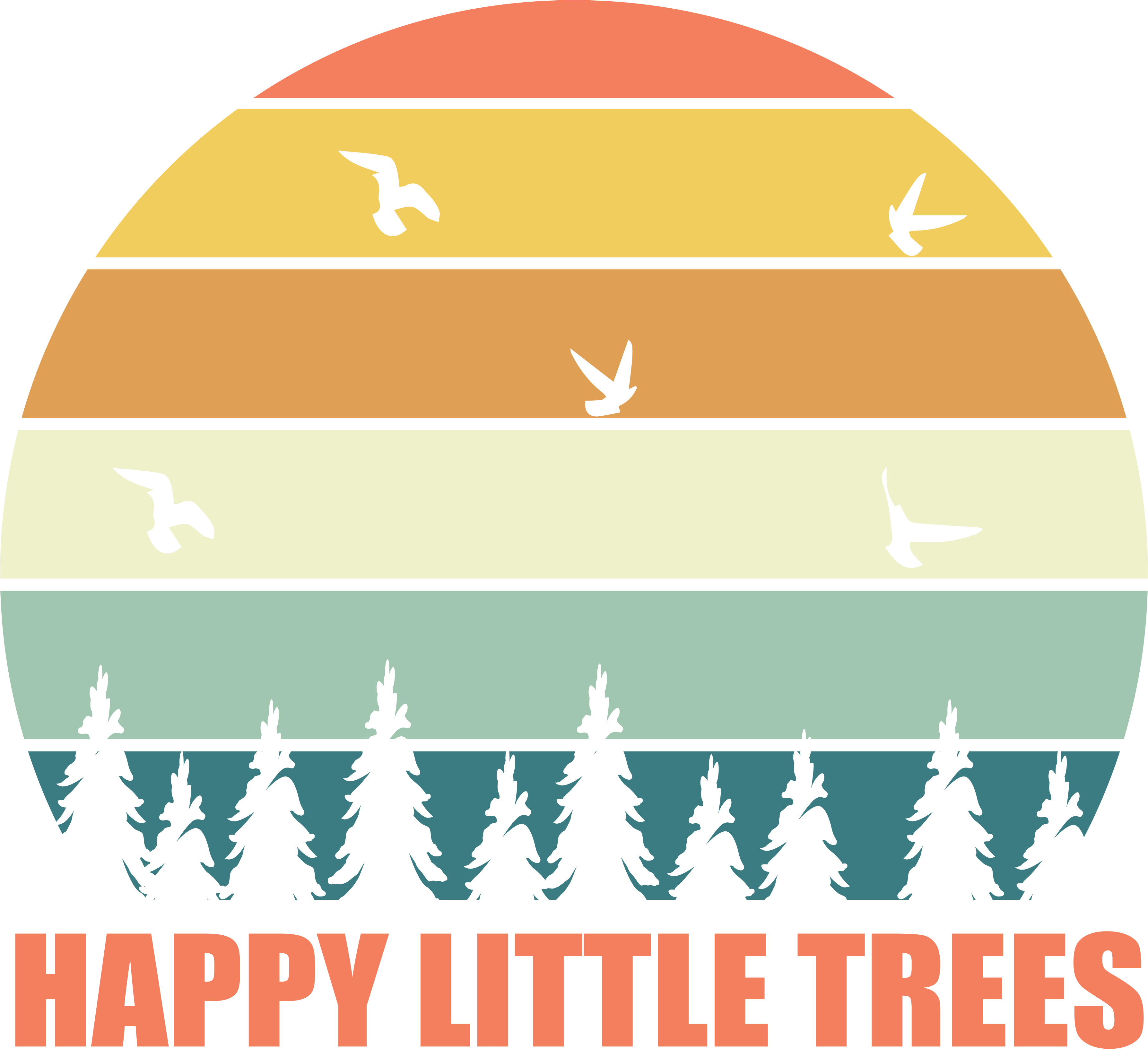 Happy Little Trees Design - DTF Ready To Press – DTF Dallas