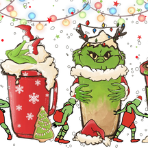 UV DTF 16 Oz Libbey Glass Cup Wrap - Christmas Grinch – dtfdallas