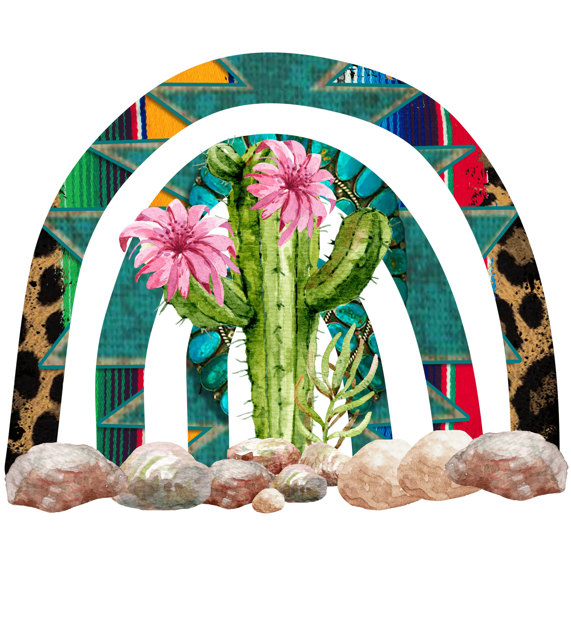 Cactus Rainbow Design - DTF Ready To Press – DTF Dallas