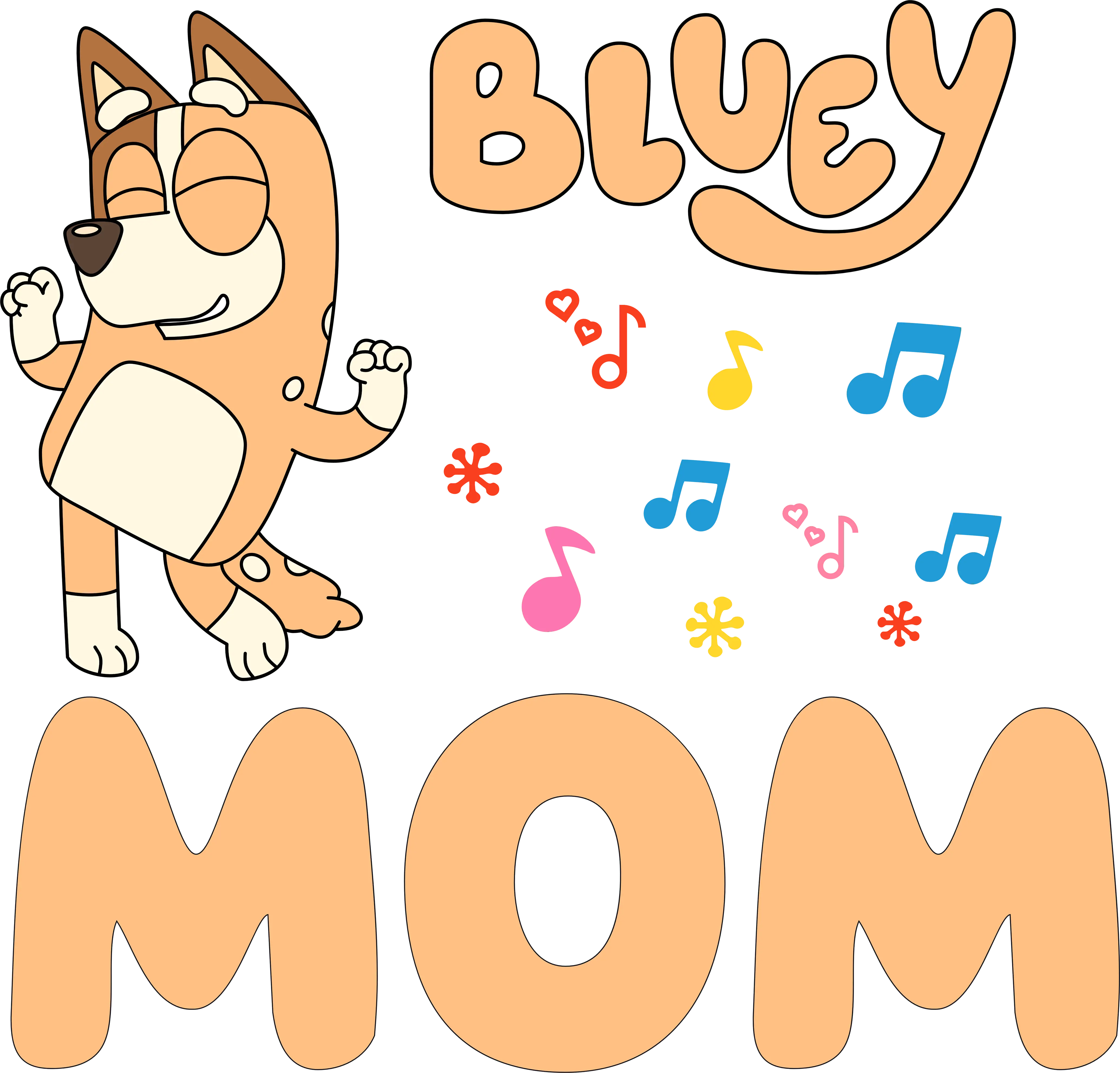 Bluey Mom Design - DTF Ready To Press – DTF Dallas