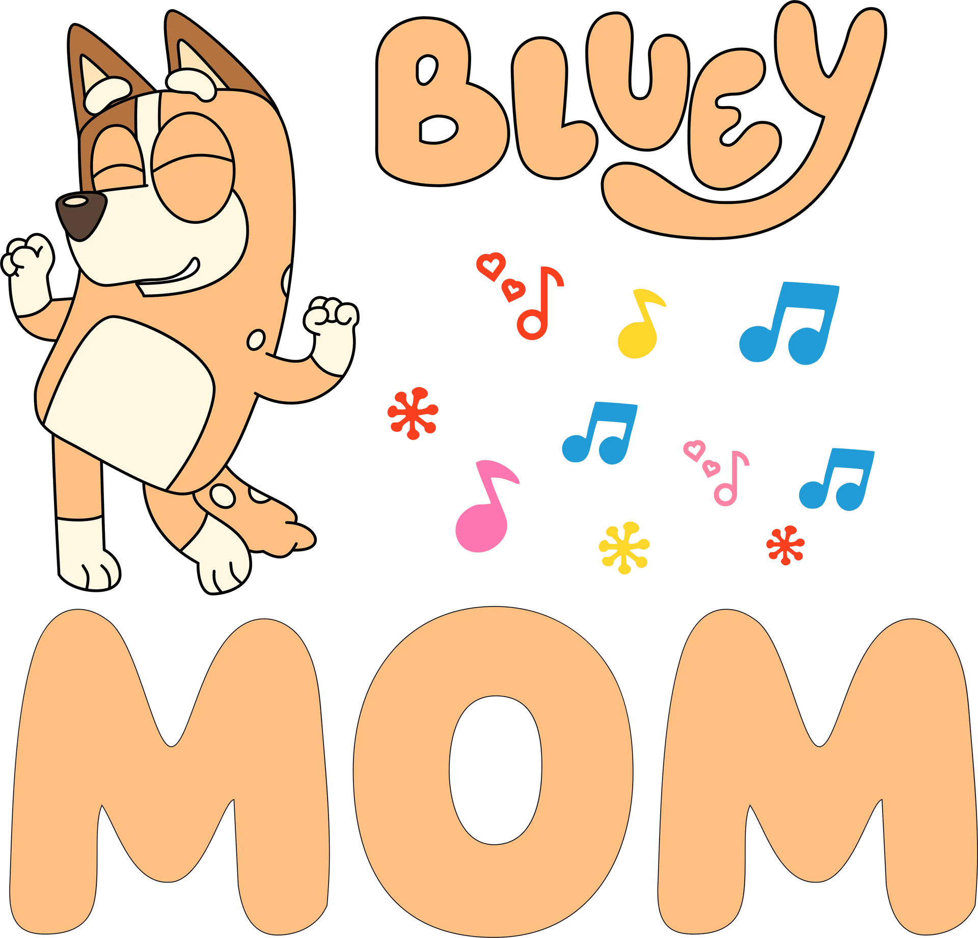 Bluey Mom Design - DTF Ready To Press – DTF Dallas