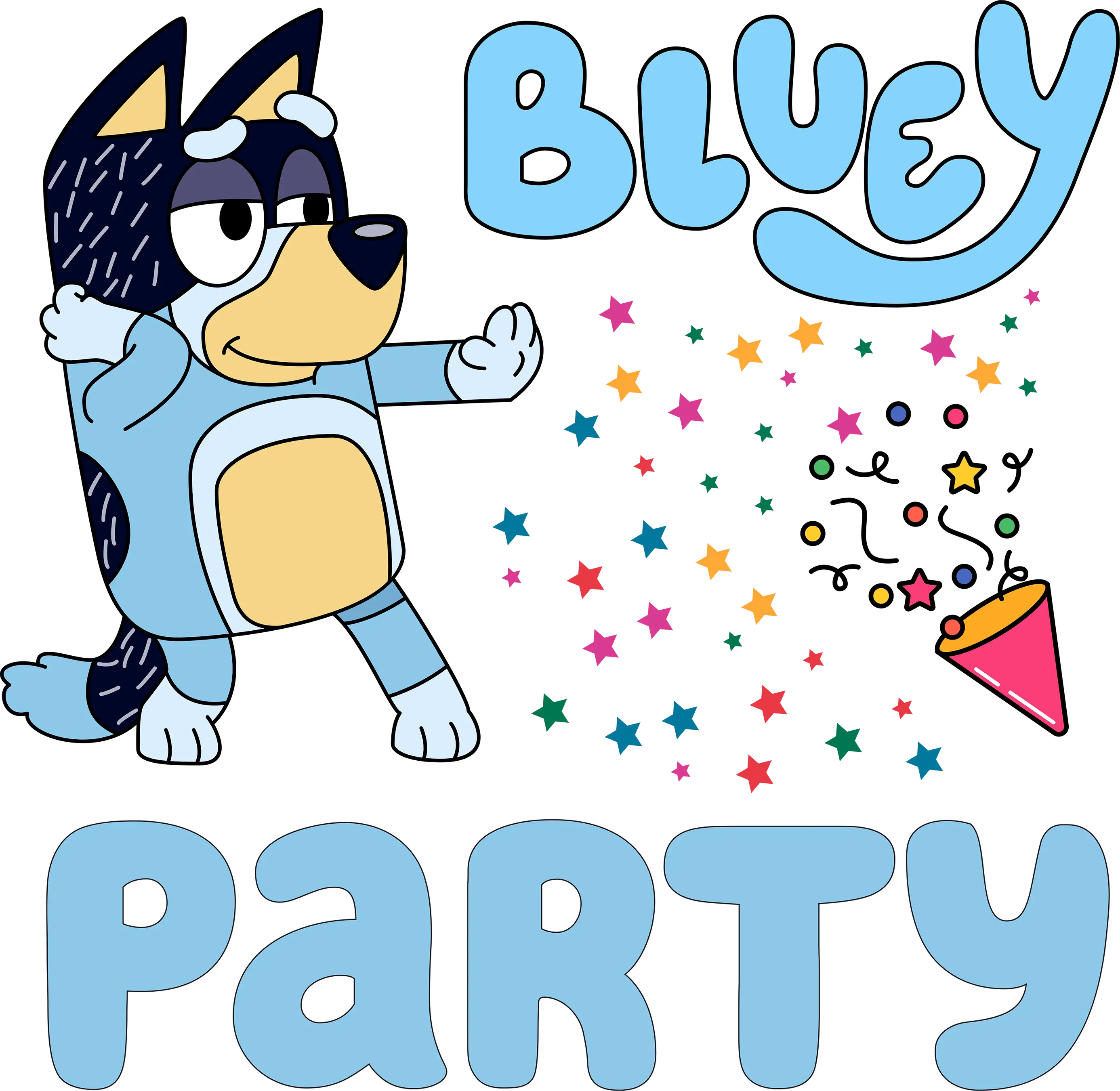 Bluey Party Mode Design - DTF Ready To Press – DTF Dallas
