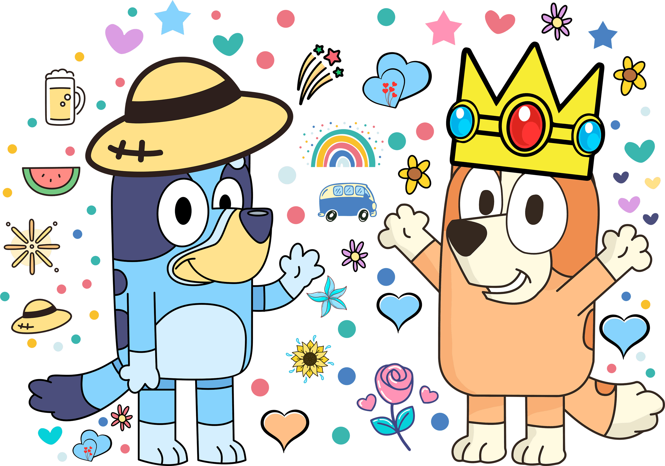 Bluey And Bingo Design - DTF Ready To Press – DTF Dallas