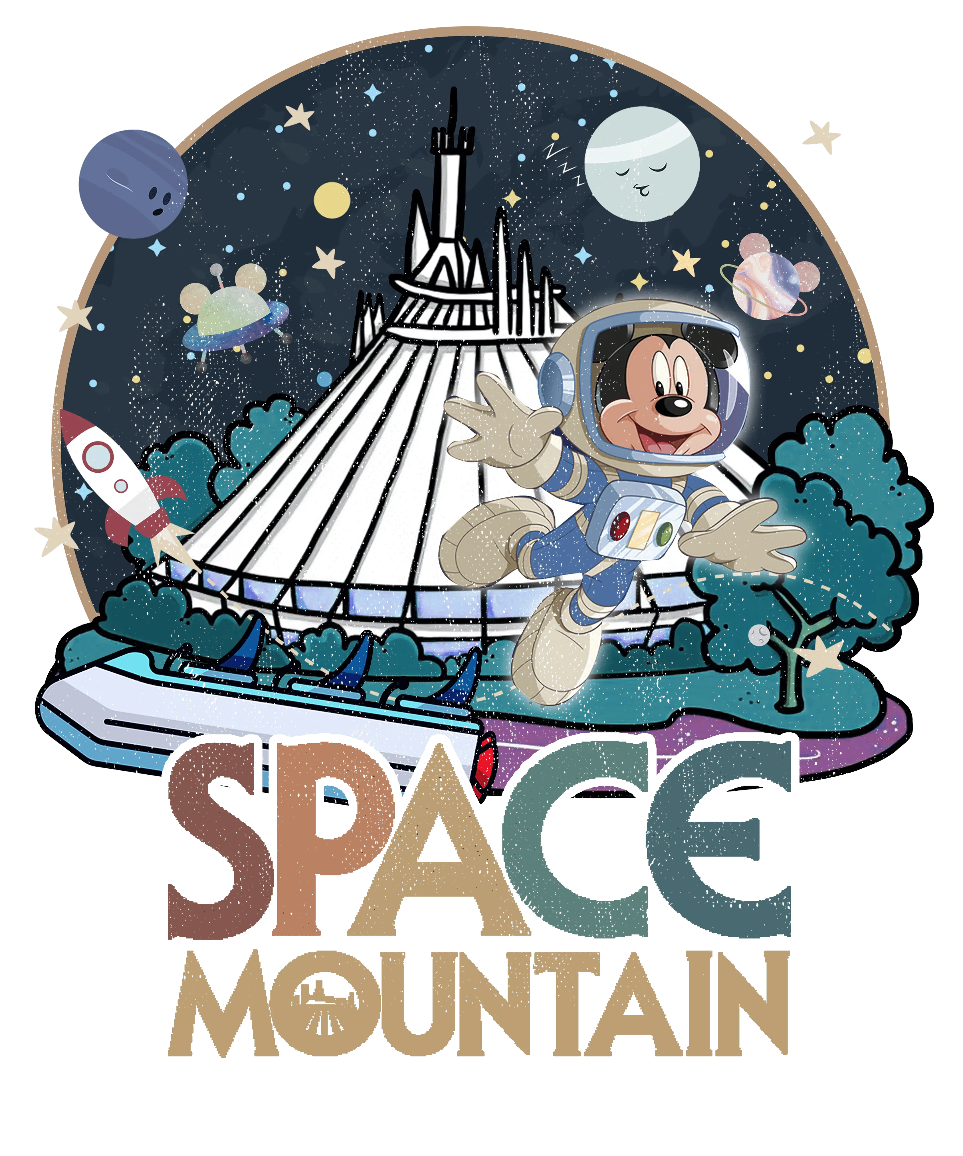 Disney Astronaut Mickey Space Mountain Design | DTF Dallas