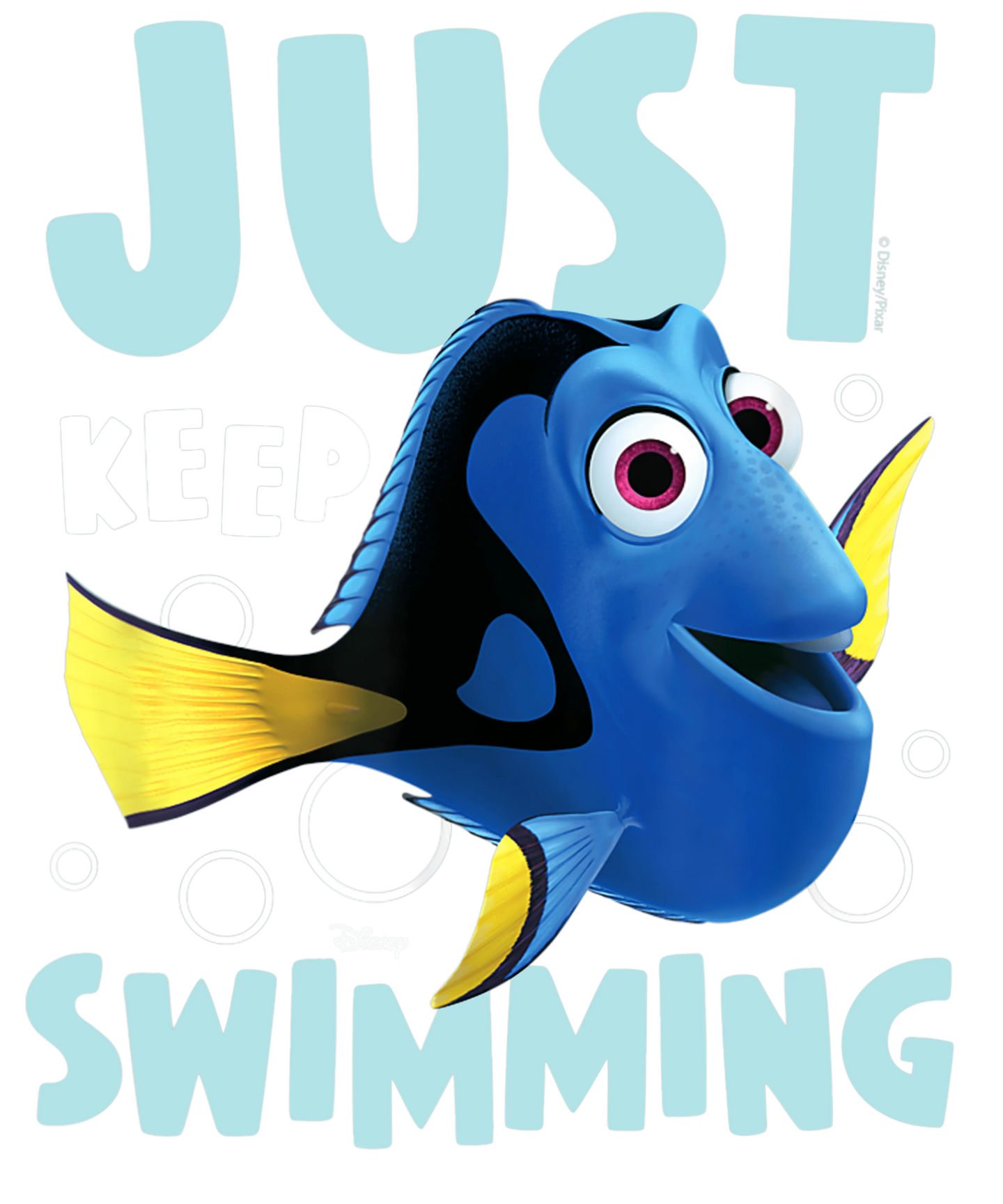 Disney Finding Nemo Just Keep Swimming Dory Design - DTF Ready To Pres ...