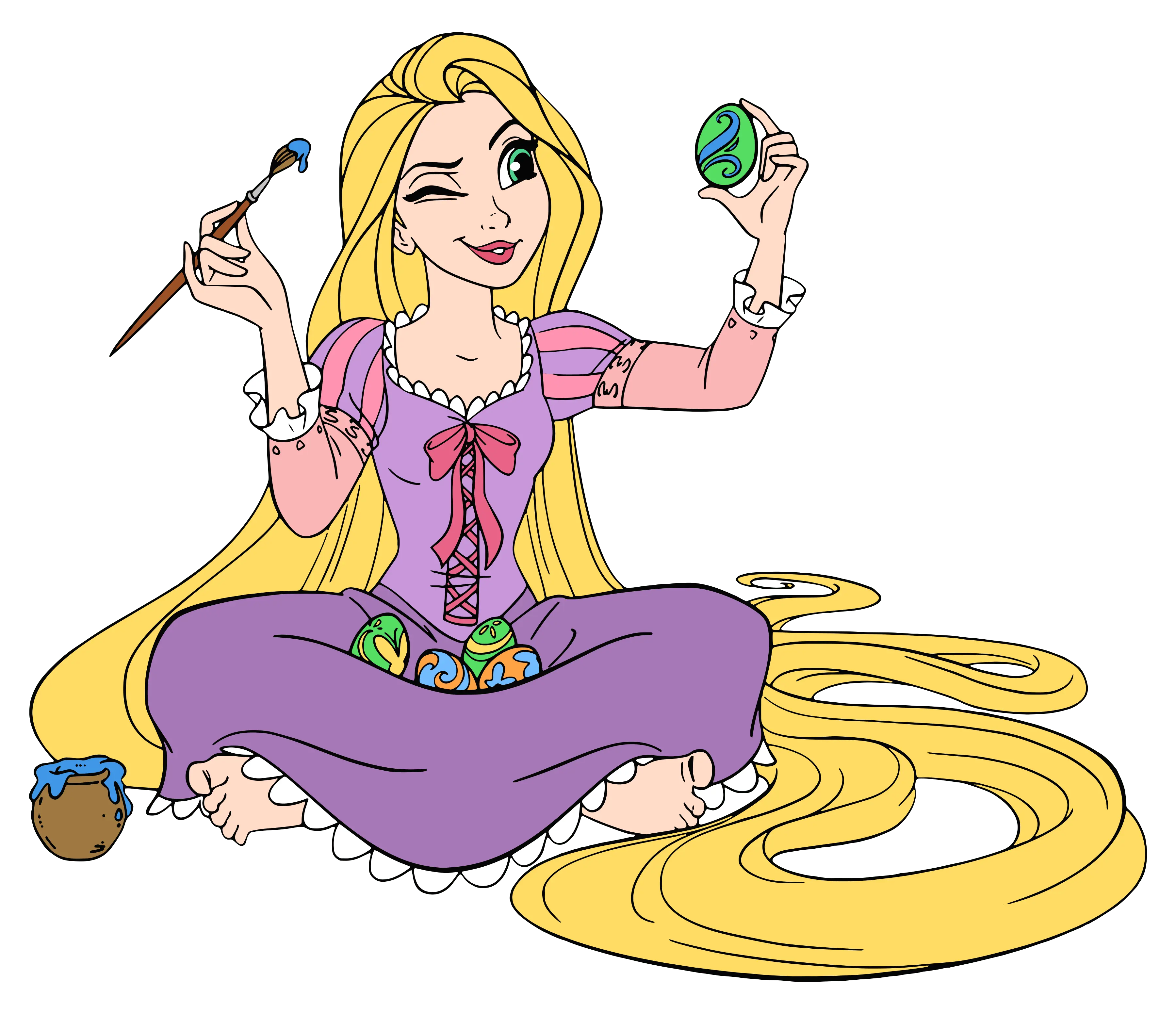 Tangled Rapunzel Easter Design - DTF Ready To Press – dtfdallas