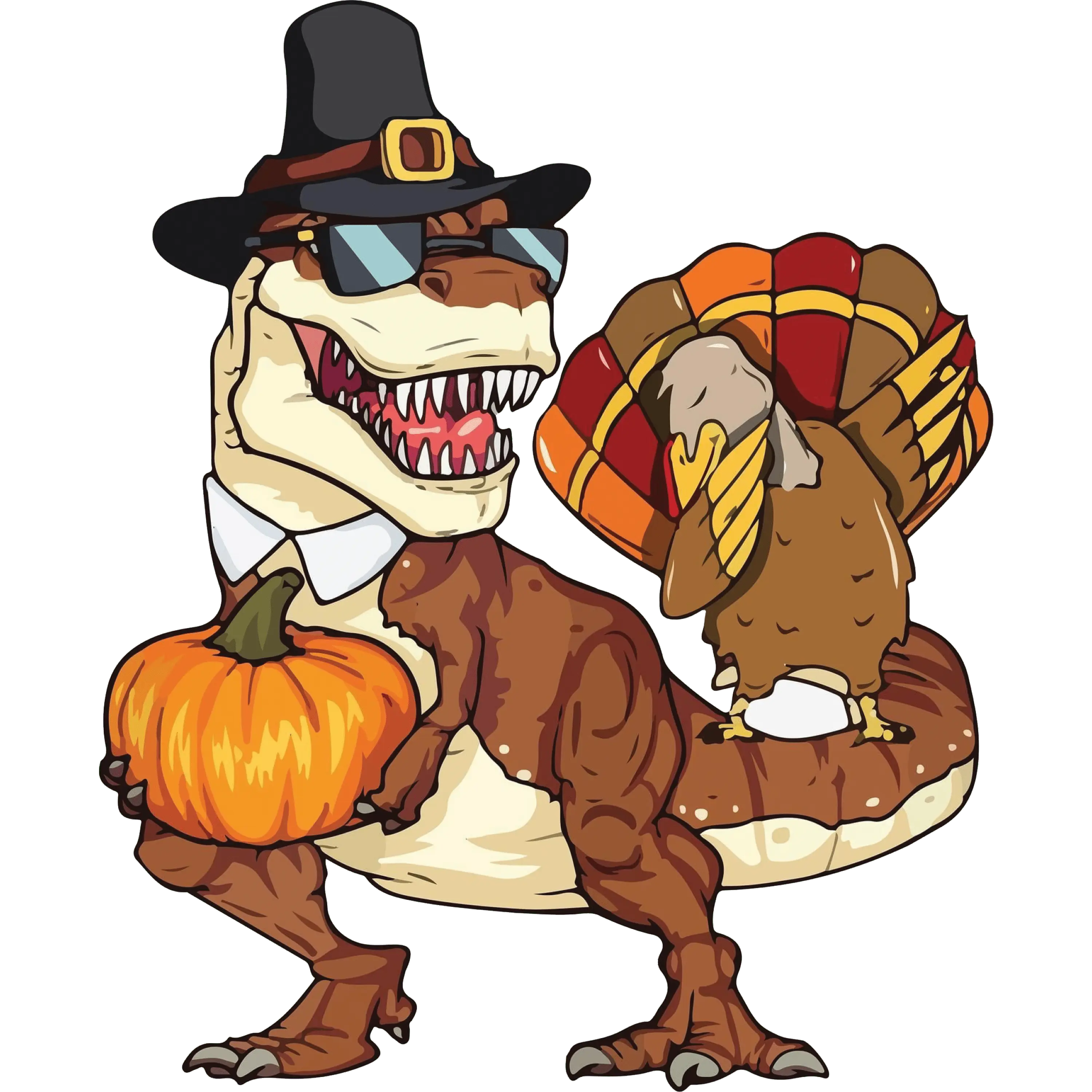 Thanksgiving T-rex Design - DTF Ready To Press – DTF Dallas
