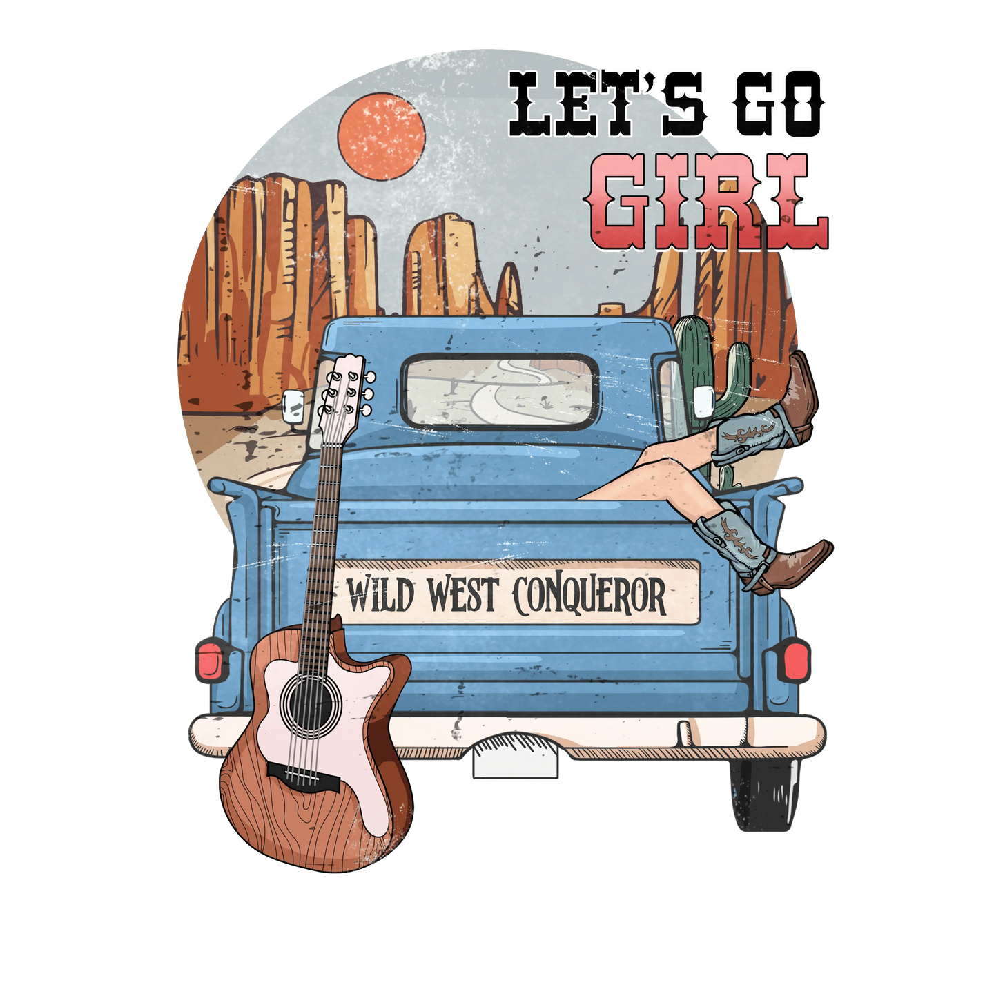 Let's Go Girl Western Design - DTF Ready To Press – DTF Dallas