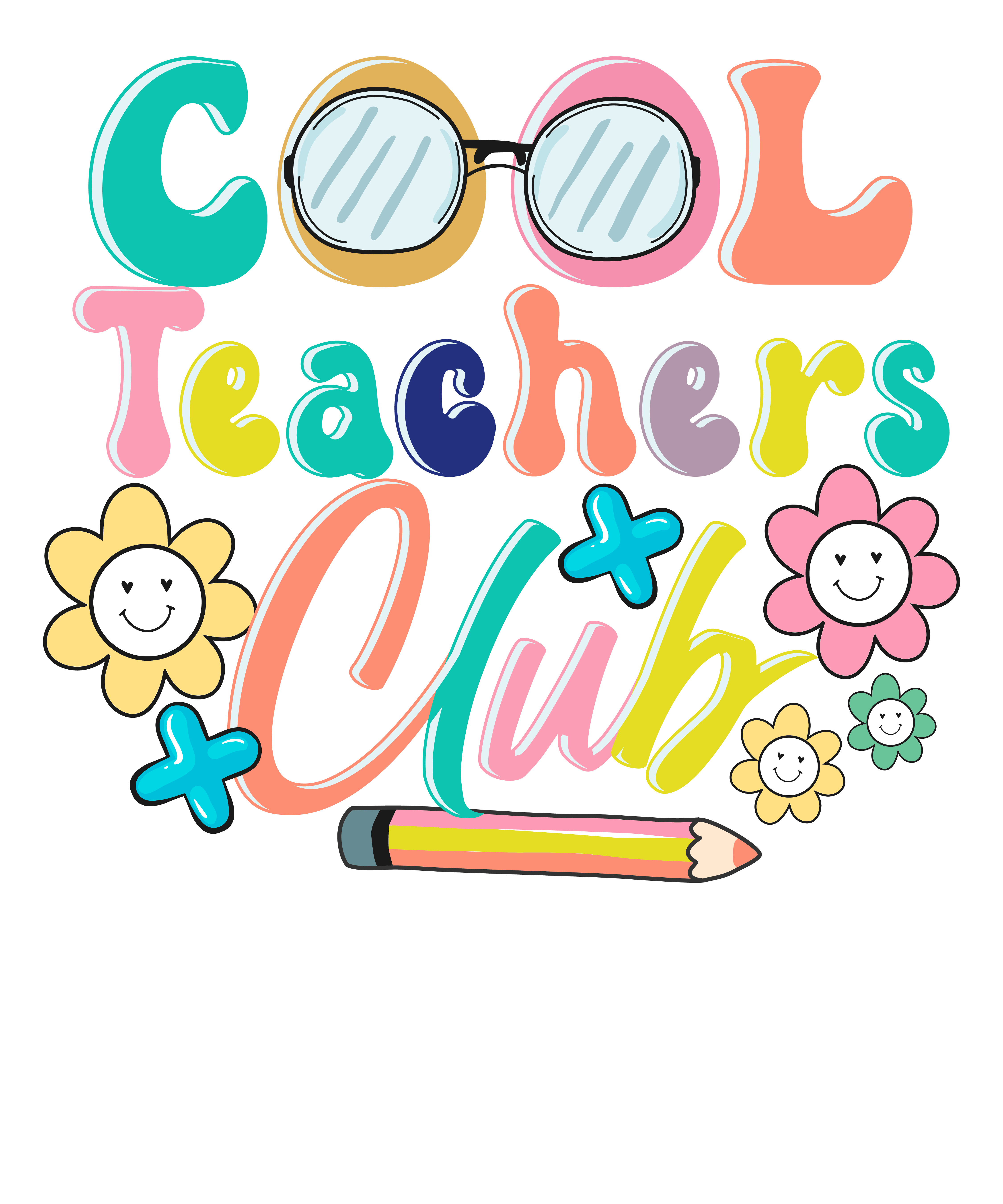 Cool Teachers Club Design - DTF Ready To Press – DTF Dallas