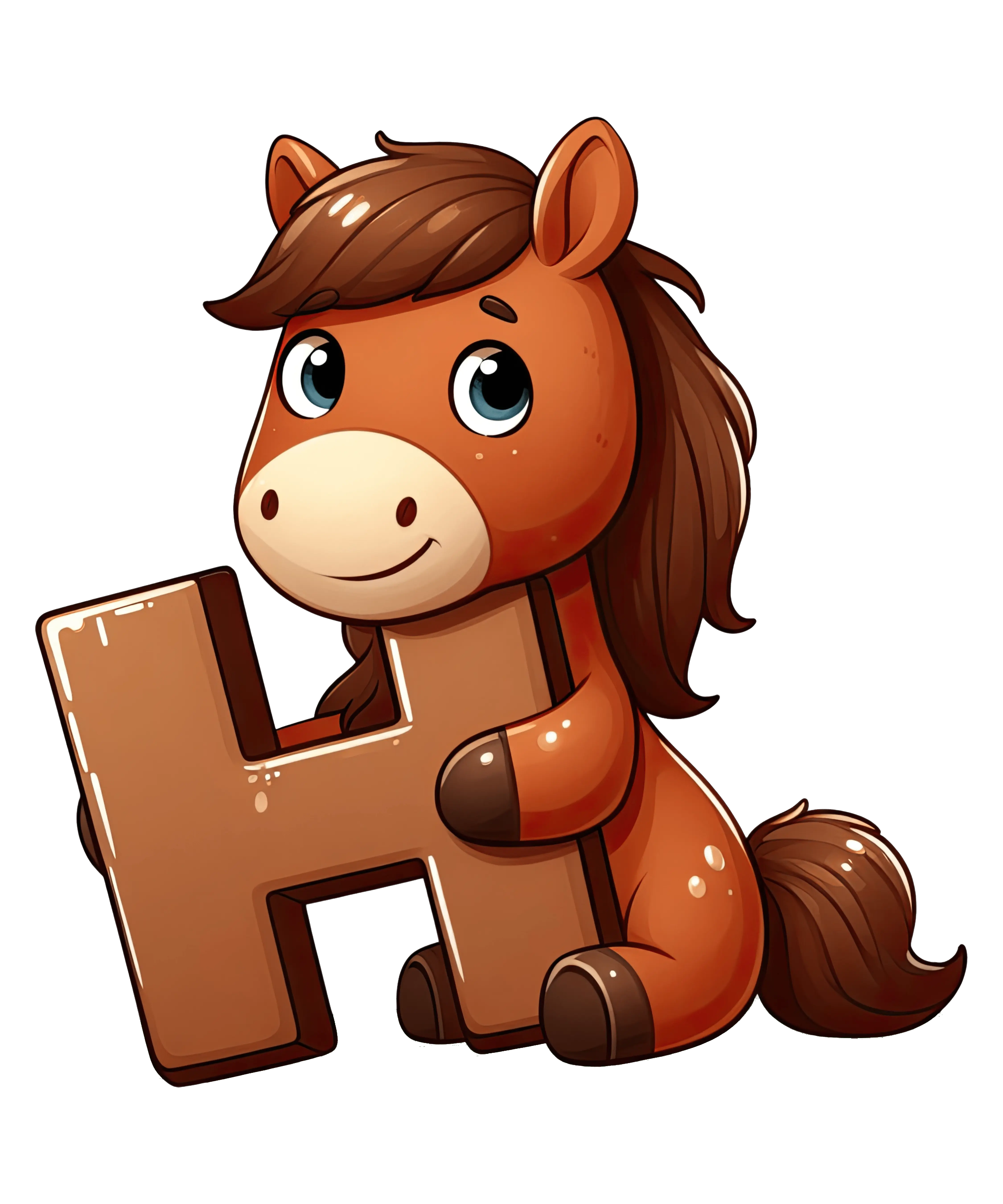 Animal Alphabet H Horse Design - DTF Ready To Press – DTF Dallas