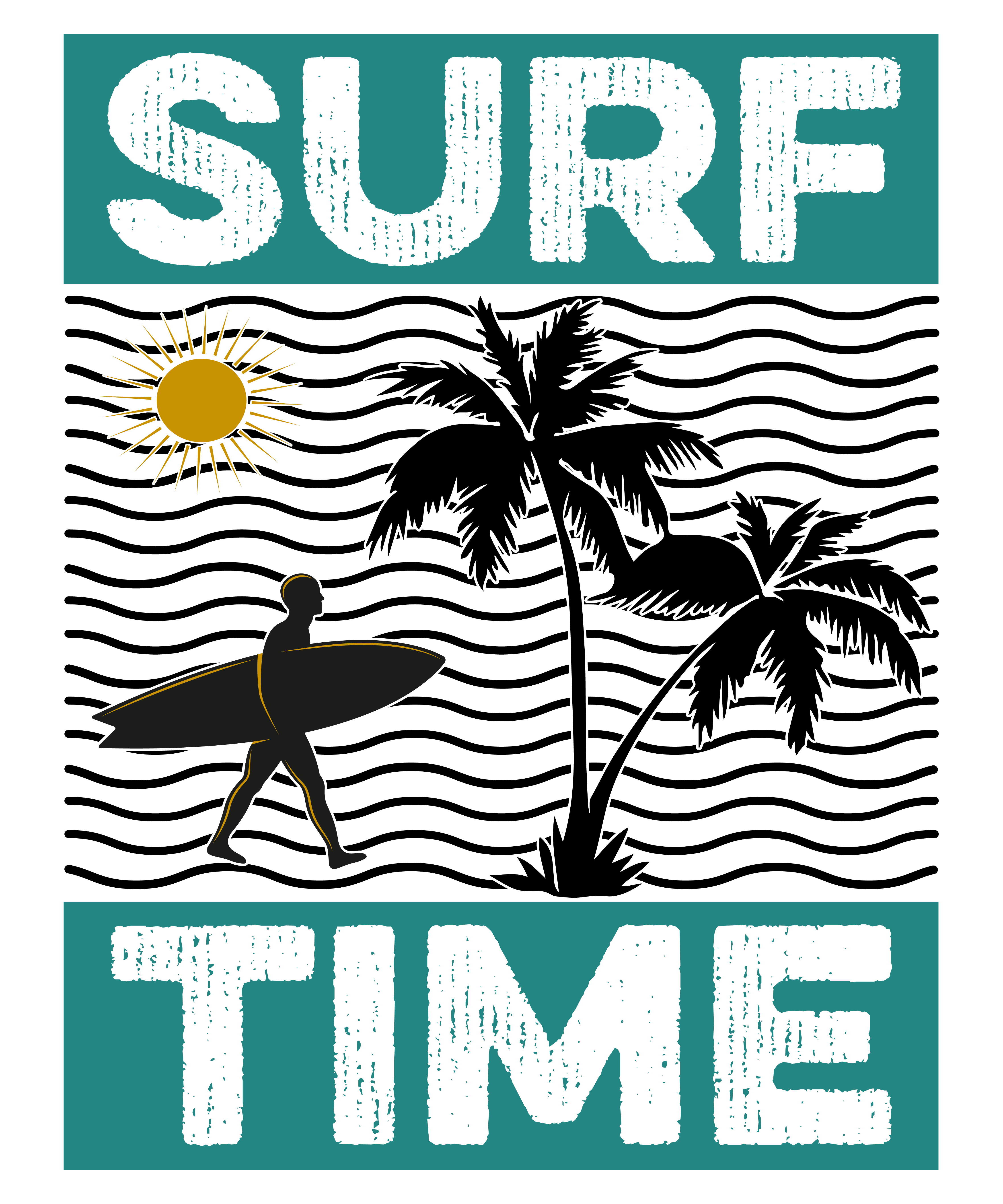 Surf Time Design - DTF Ready To Press – DTF Dallas