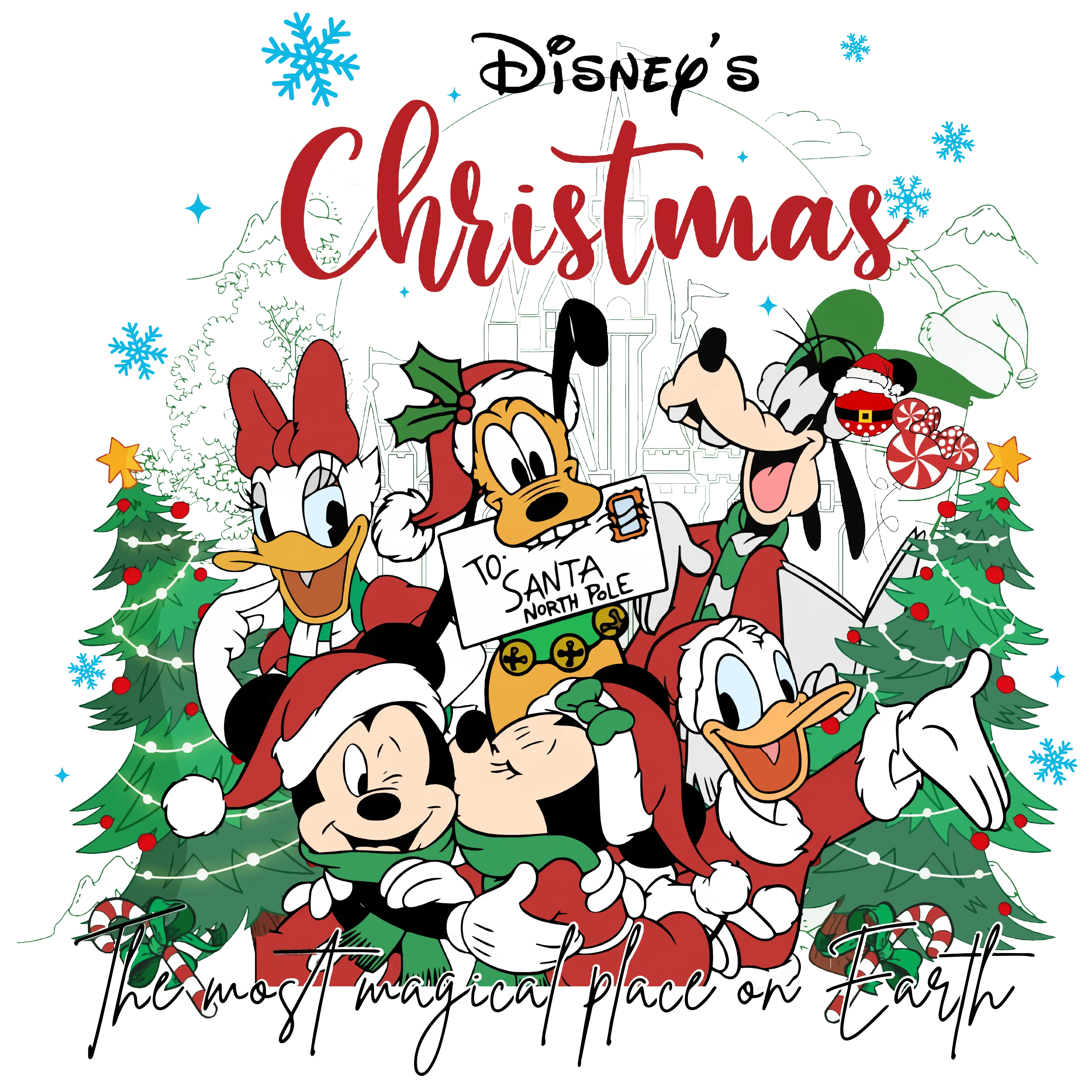 Festive Mouse Christmas Design Ready Press V2 | DTF Dallas