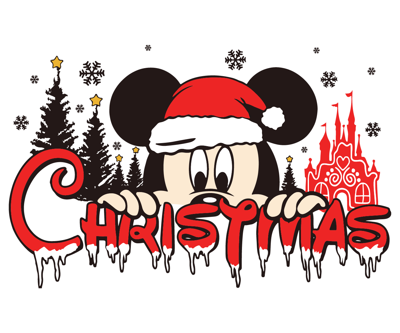 Festive Mouse Christmas Design Ready Press V3 | DTF Dallas