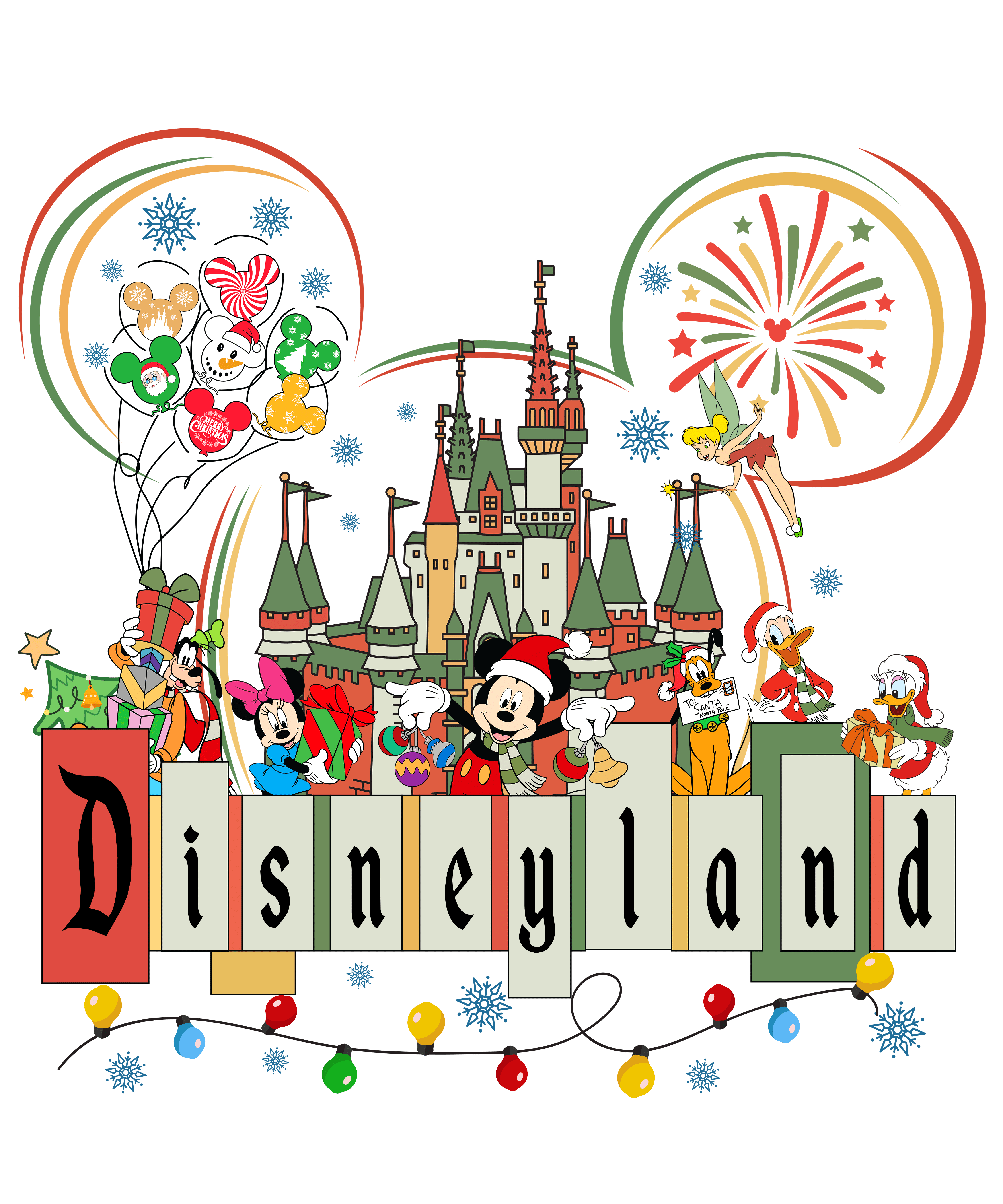 Disneyland Mickey Mouse Christmas Design | DTF Dallas