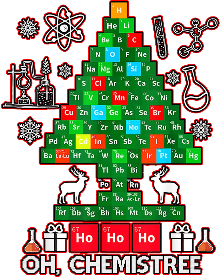 Chemistree Christmas Design - DTF Ready To Press – DTF Dallas