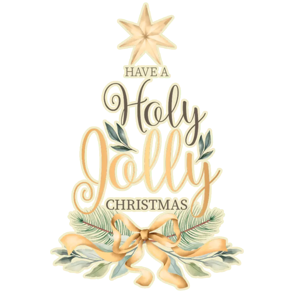 Holly Jolly Christmas Design DTF-Ready (V1) | DTF Dallas