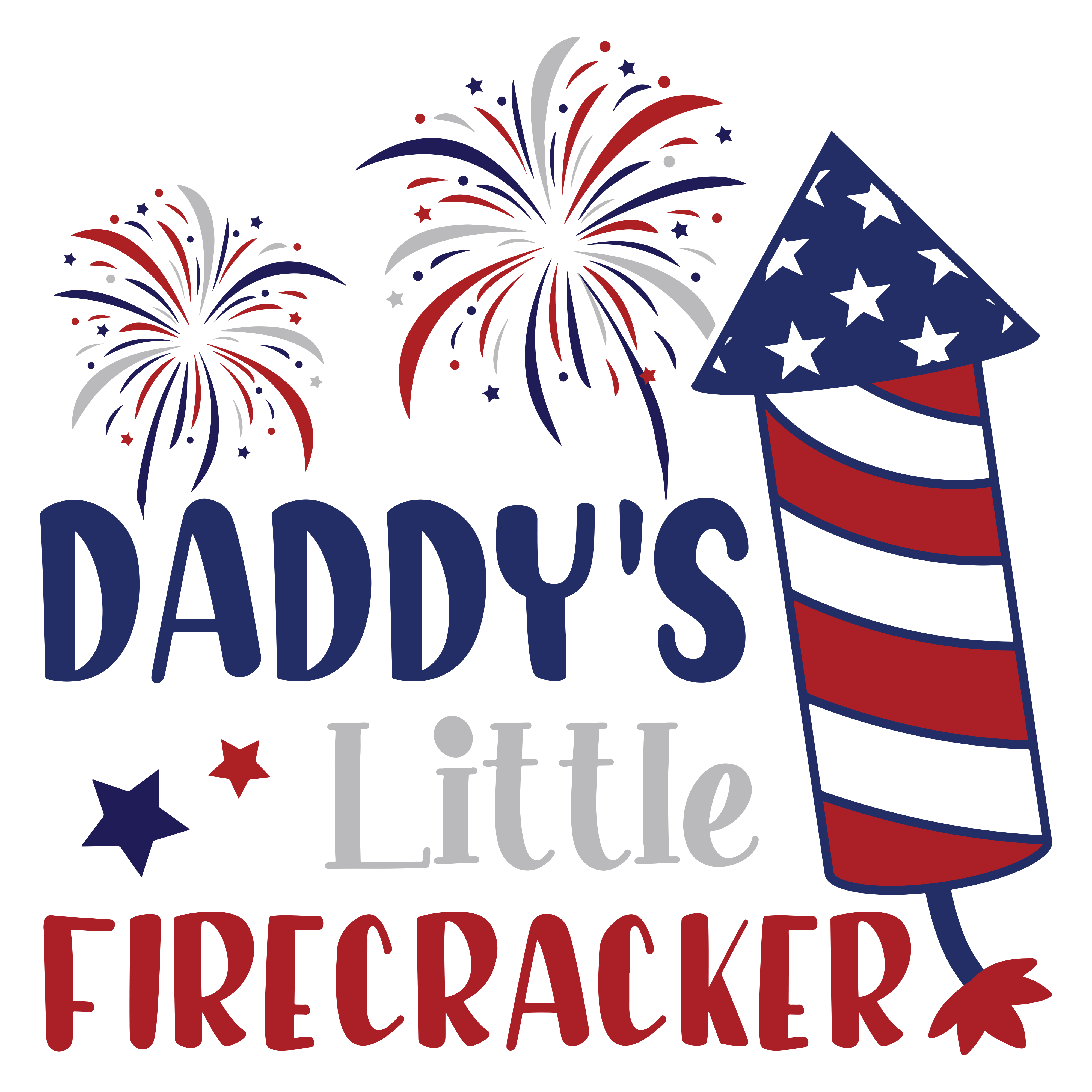 Dady's Little Firecracker Design - DTF Ready To Press – DTF Dallas