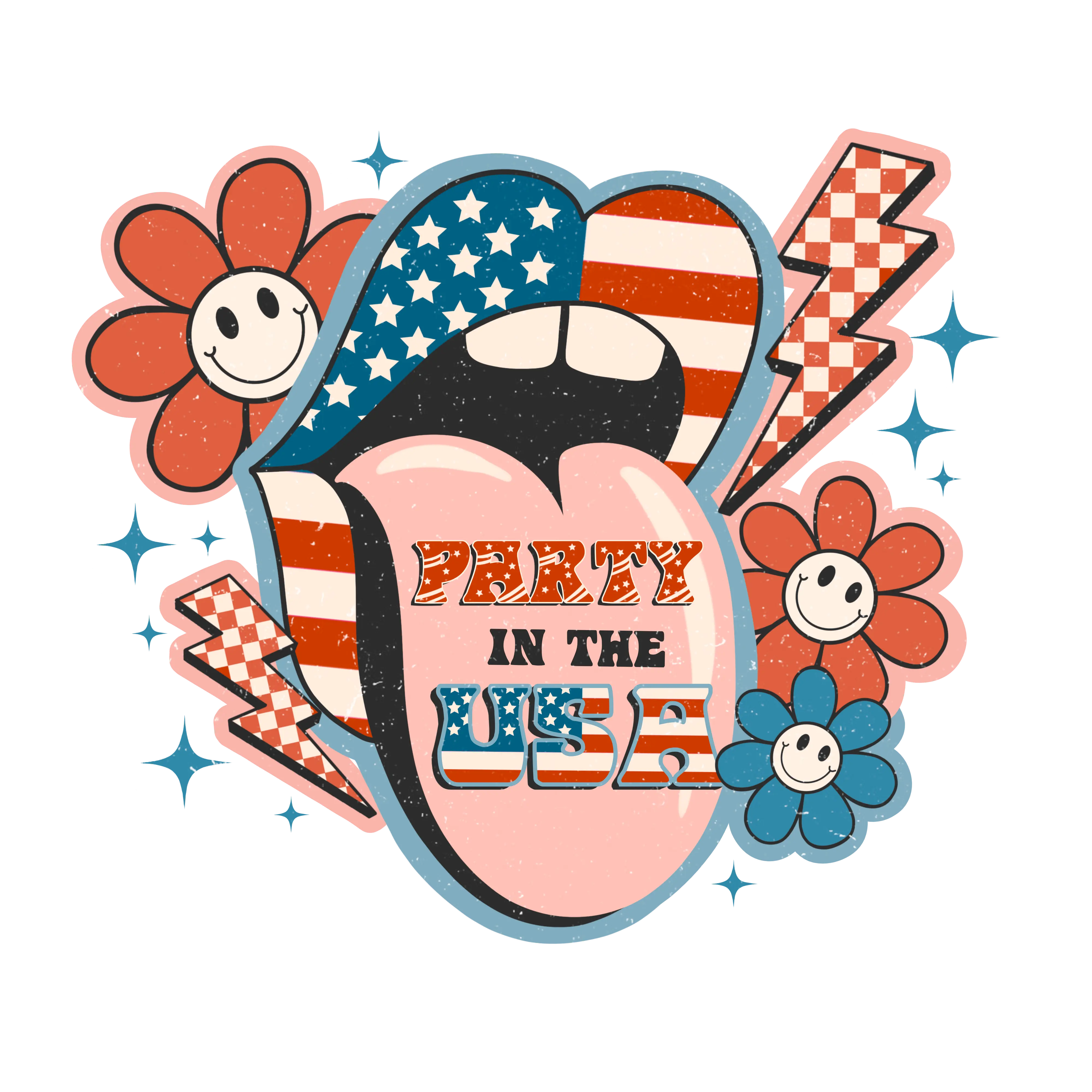 Party in the USA DTF Design - Ready to Press | DTF Dallas
