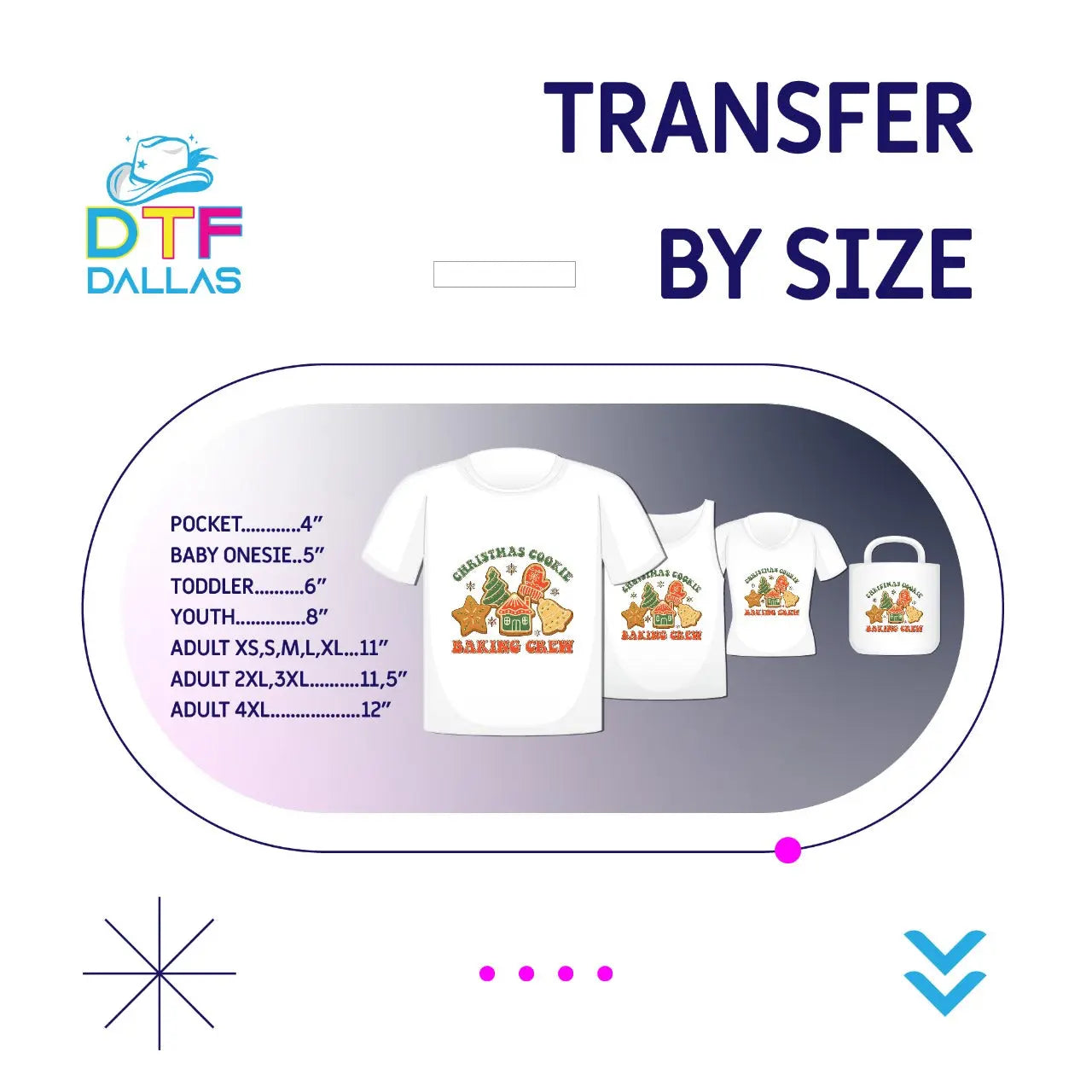 DTF Transfers by Size | Premium DTF Printing at DTF Dallas