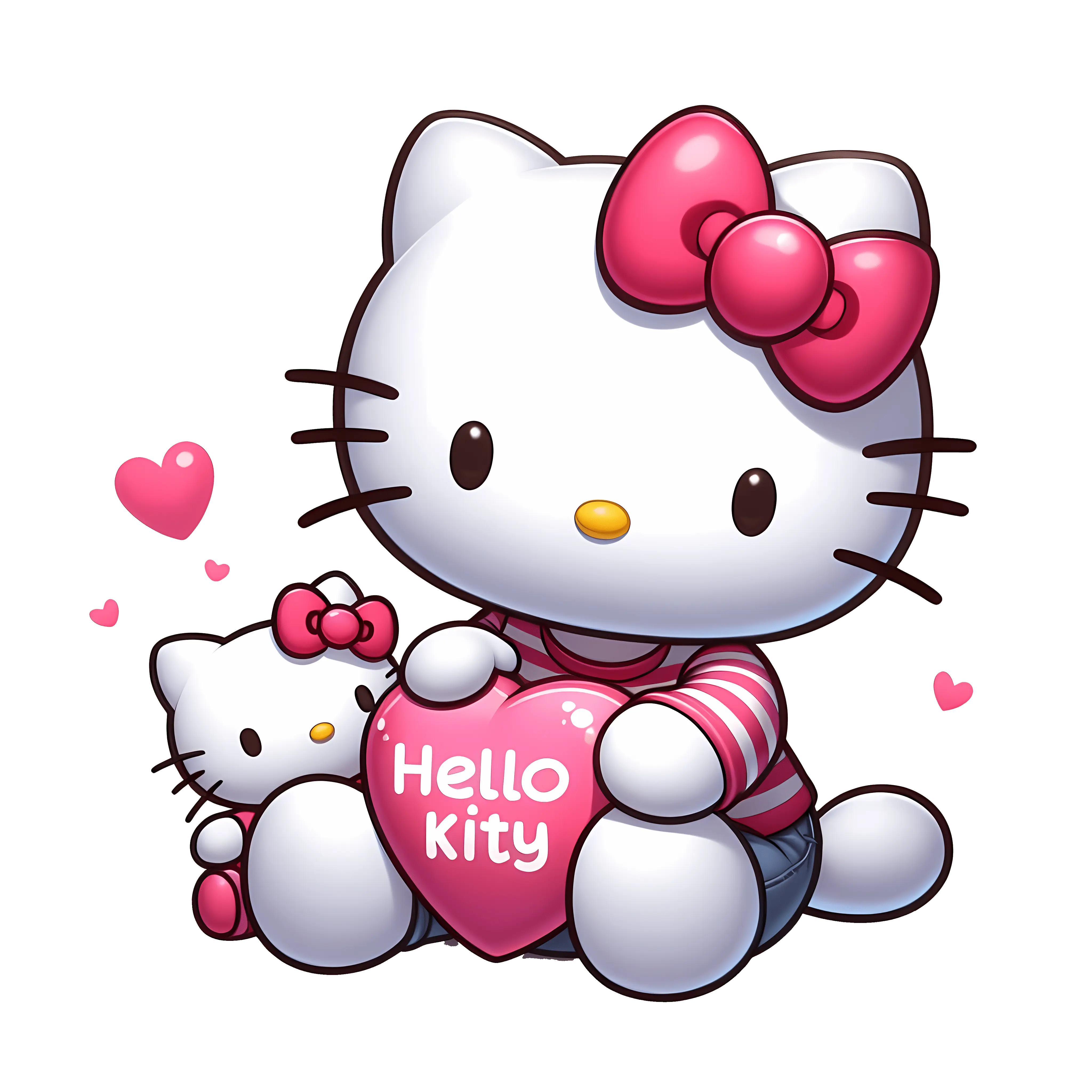 Hello Kitty Valentine's Day Heart Design - DTF Ready To Press – DTF Dallas