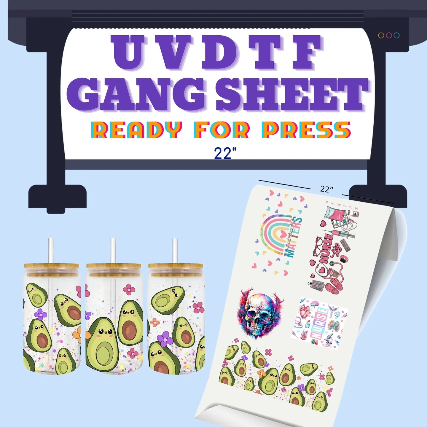 UV DTF Gang Sheet | Upload Your Design | DTF Dallas
