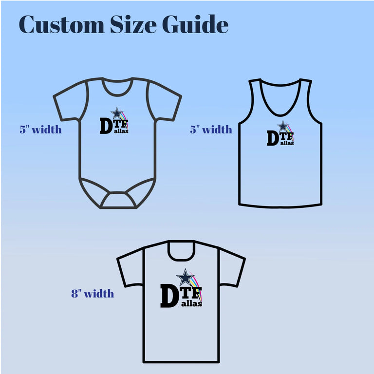 DTF Transfers by Size – DTF Dallas