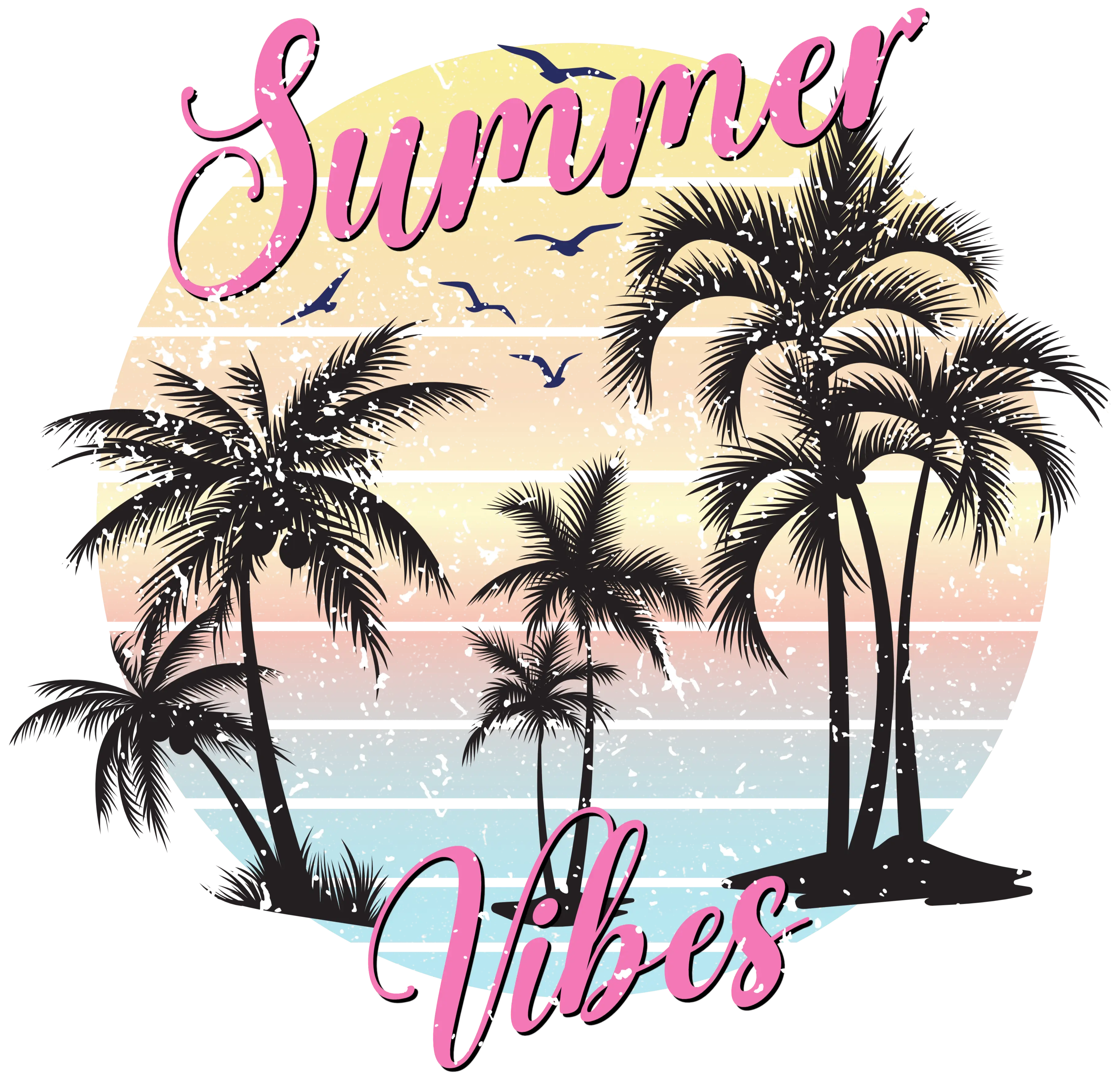 Retro Summer Vibes DTF Design Ready to Press V4 | DTF Dallas